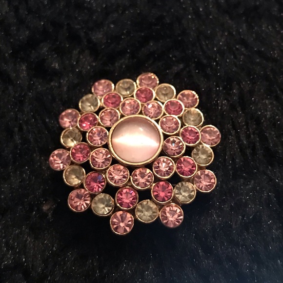 Jewelry | Vintage Pink Rhinestone Brooch | Poshmark